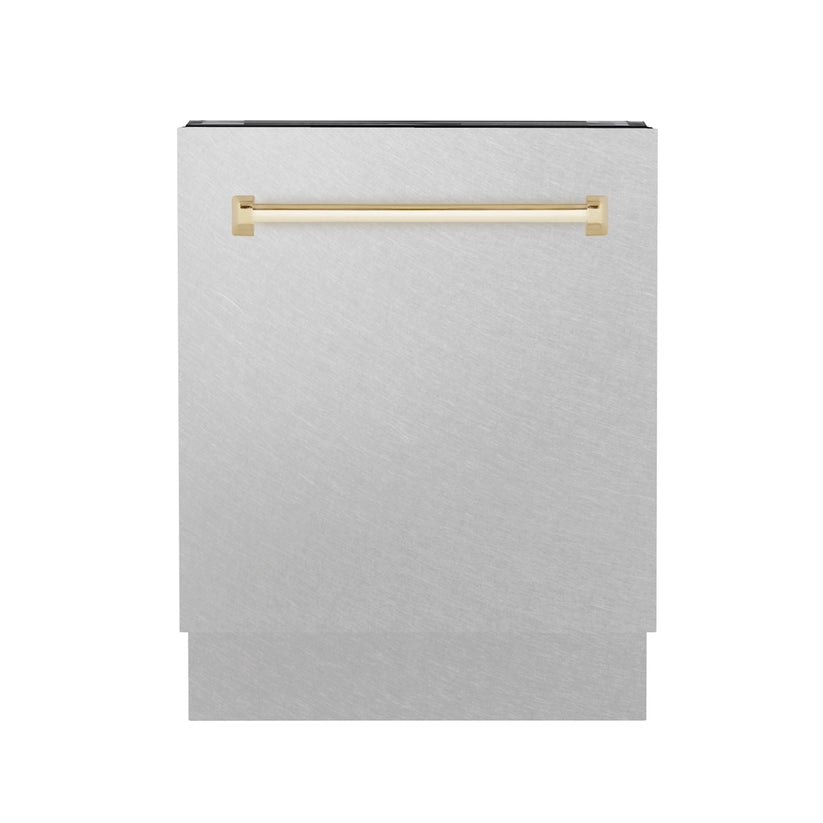 Autograph Edition 24" Tallac Dishwasher in Satin Stainless/Gold Handle ...