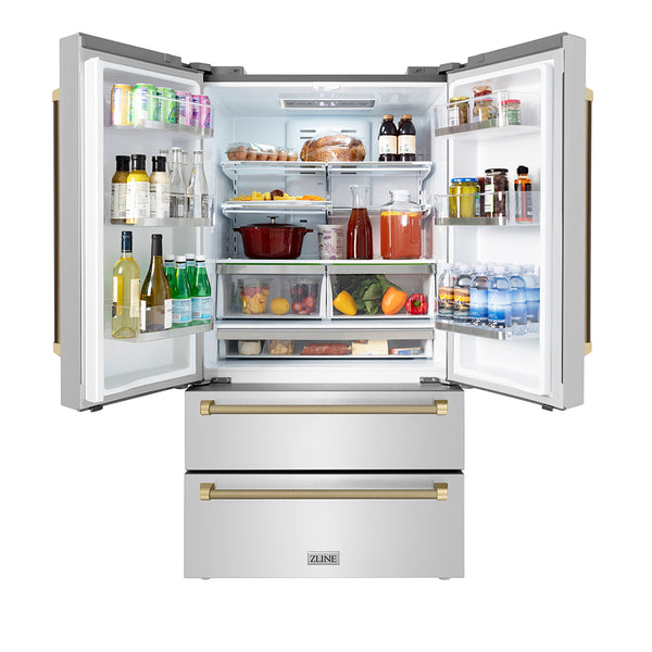 Autograph Edition 36" Counter-Depth Refrigerator with Bronze Helix ...