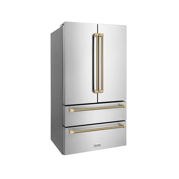 Autograph Edition 36" Counter-Depth Refrigerator with Bronze Helix ...