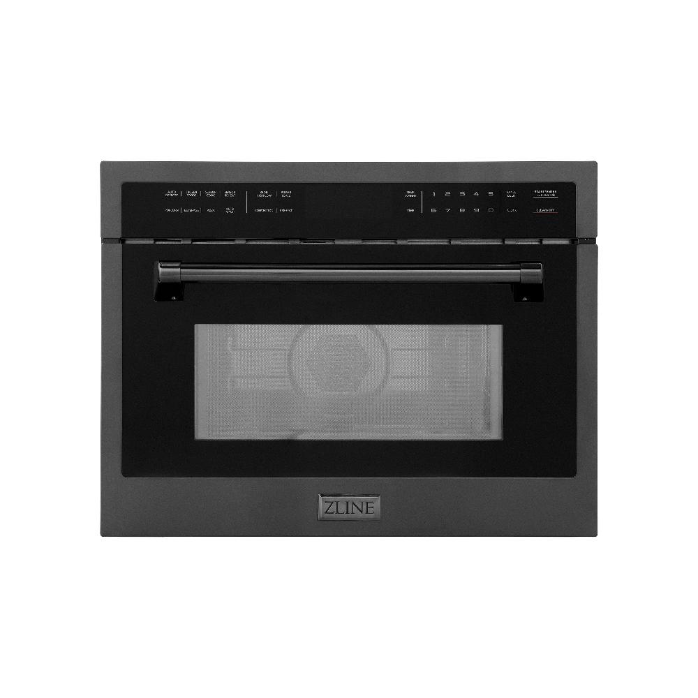 ZLINE 24" Black Stainless Built-in Convection Microwave Oven (MWO-24-BS ...