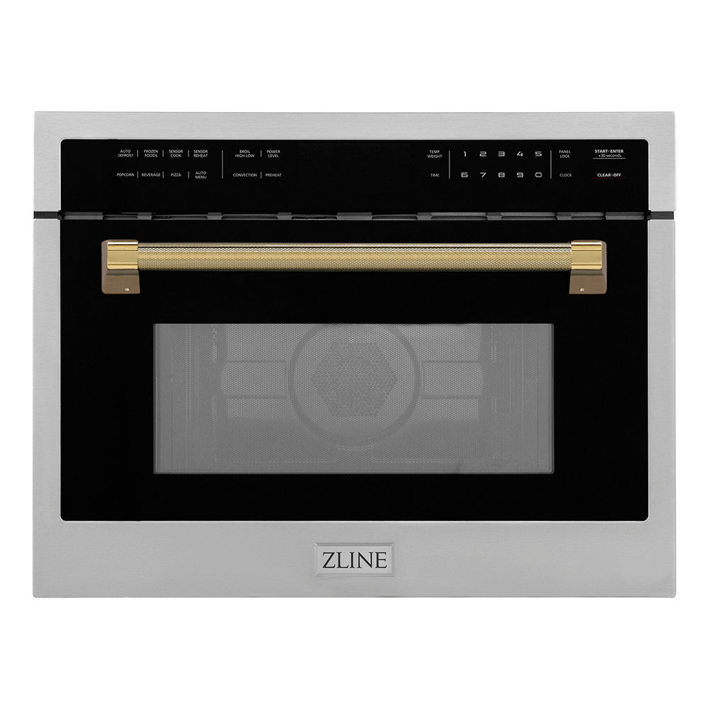 Autograph Edition 24" Built-in Microwave Oven with Gold Helix Handle ...