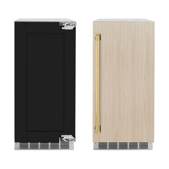 Autograph Edition 15" Gourmet Panel Ready Ice Maker with Gold Handle ...
