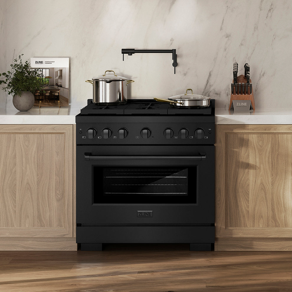 ZLINE 36" Paramount Dual Fuel Range with 6 Burner DuoPro™ Cooktop in ...