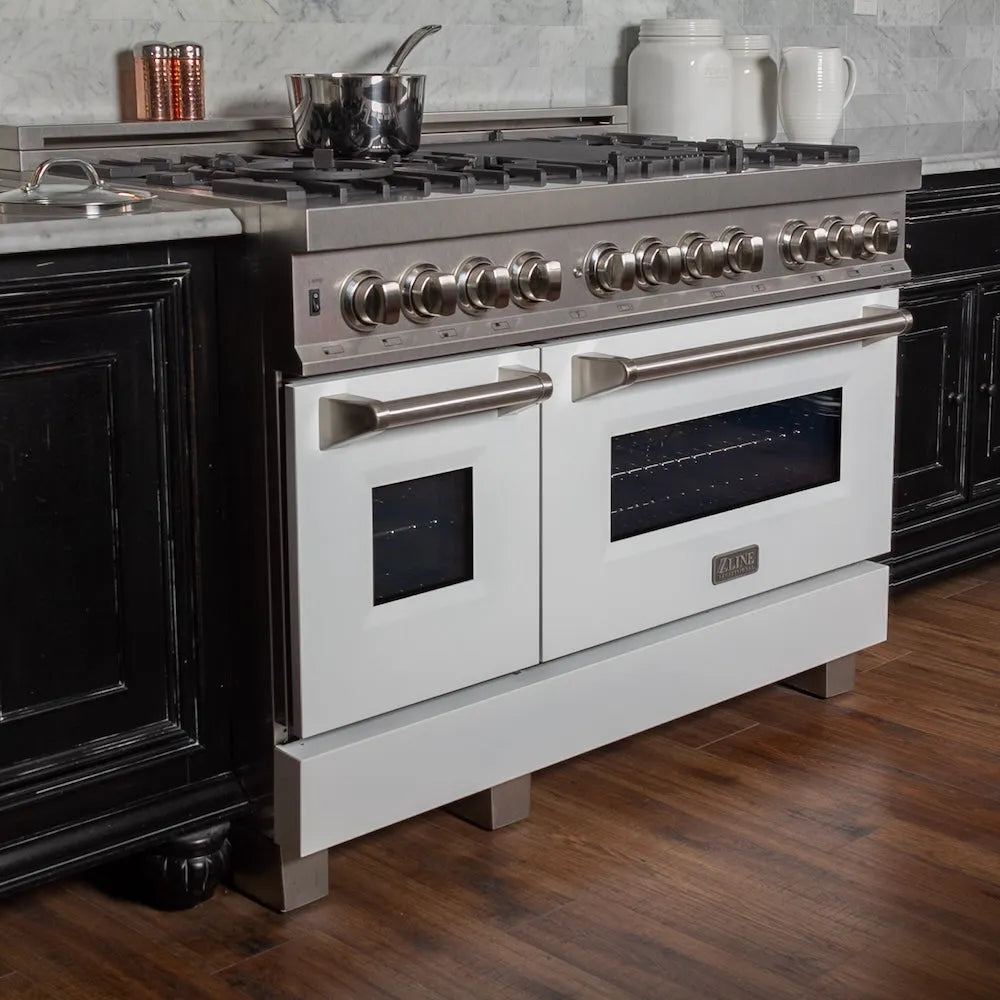 Legacy 48" Dual Fuel Range in Satin Stainless/White Matte (RAS-WM-48 ...
