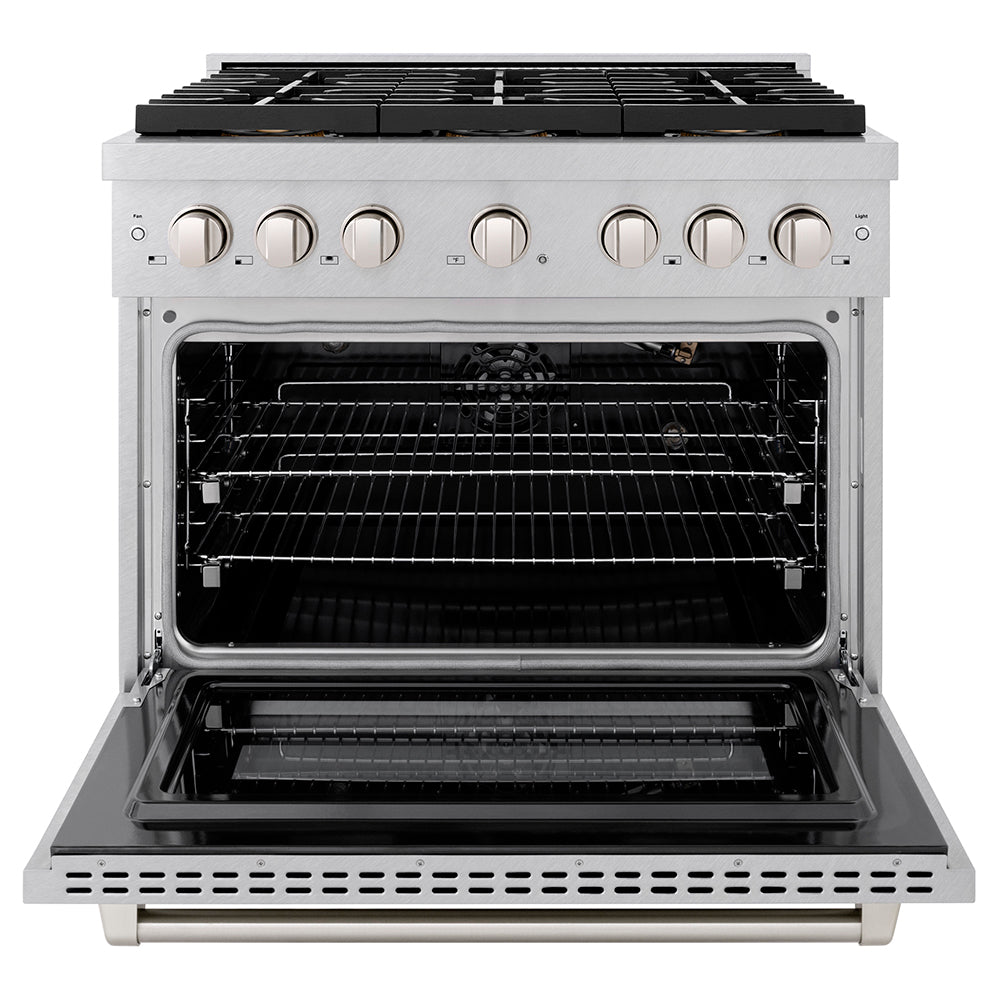 ZLINE 36" Paramount Gas Range with DuoPro™ Cooktop in Satin Stainless ...