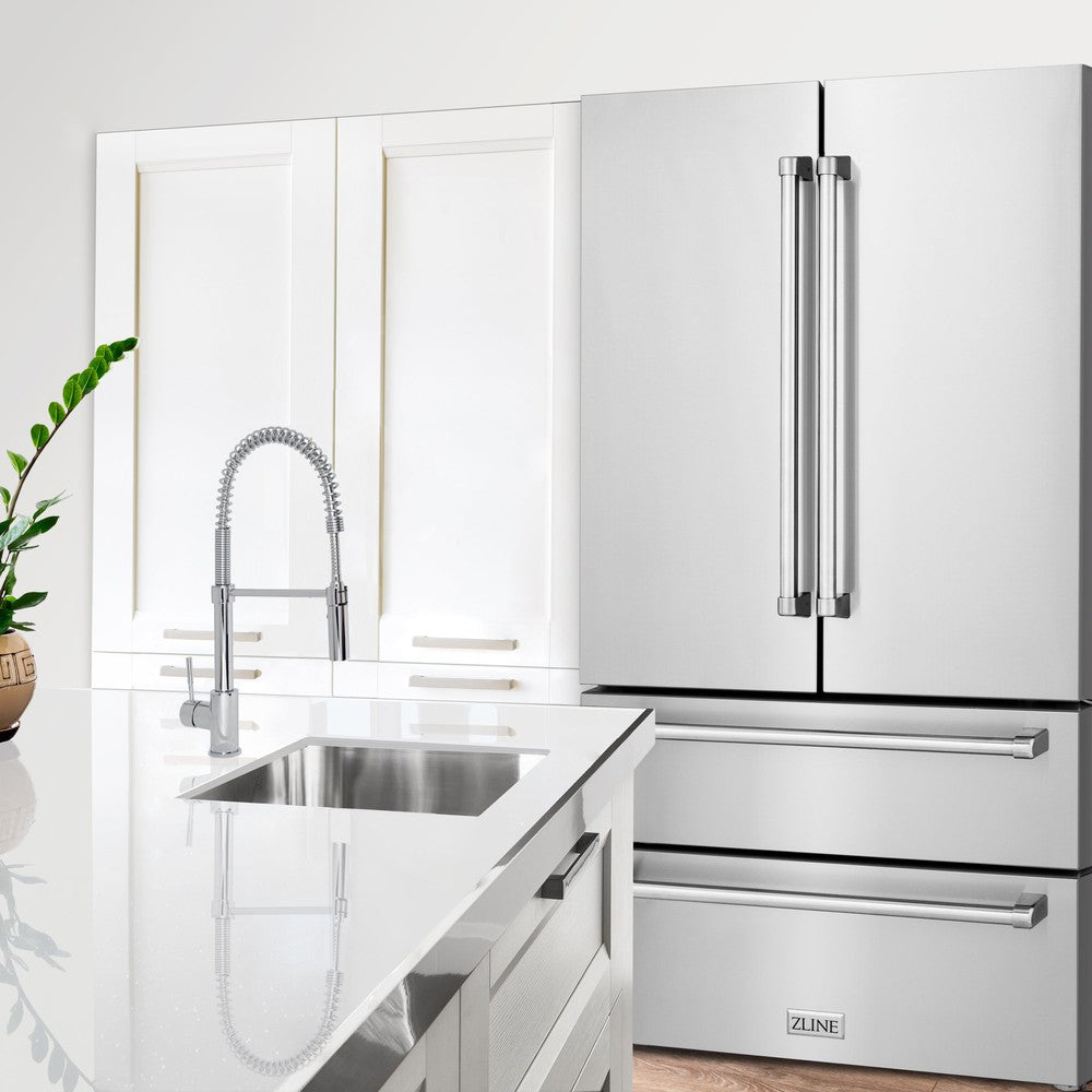 ZLINE 36" Counter-Depth French Door Refrigerator with Ice Maker (RFM-36 ...