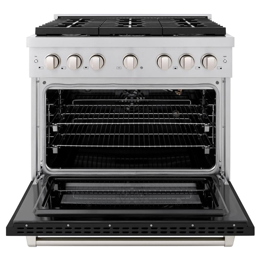 Paramount 36" Gas Range with Black Matte Door (SGR-BLM-36) – ZLINE ...