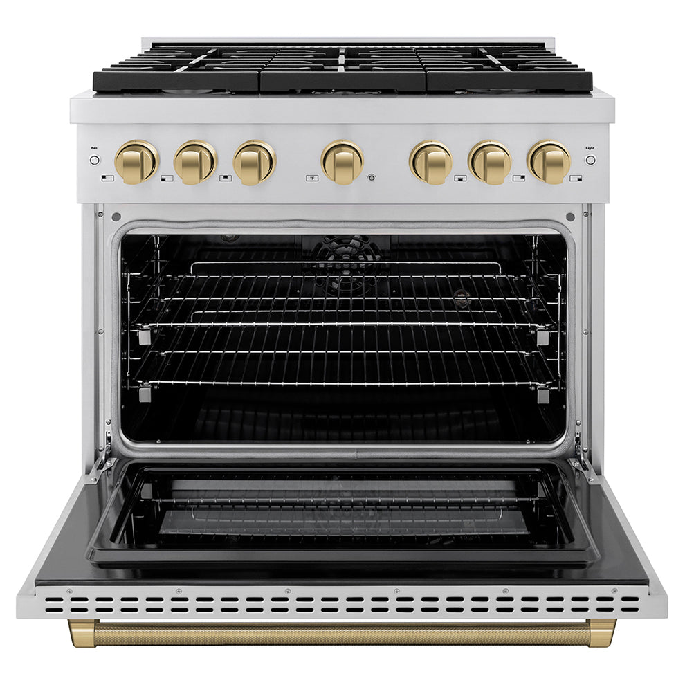 Autograph Edition 36" Dual Fuel Range with Bronze Helix Handle (SDRZ-36 ...