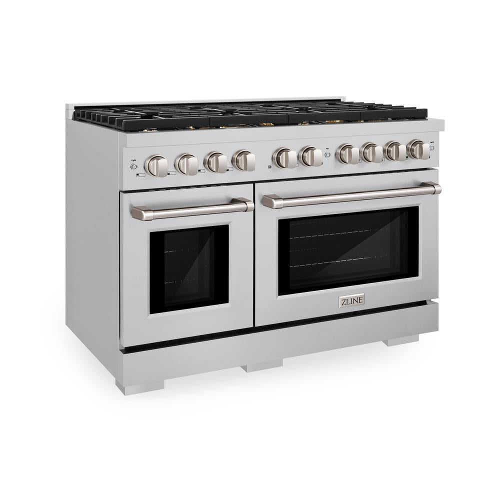 Paramount 48" Dual Fuel Range with 8 Brass Burners (SDR-BR-48) – ZLINE ...