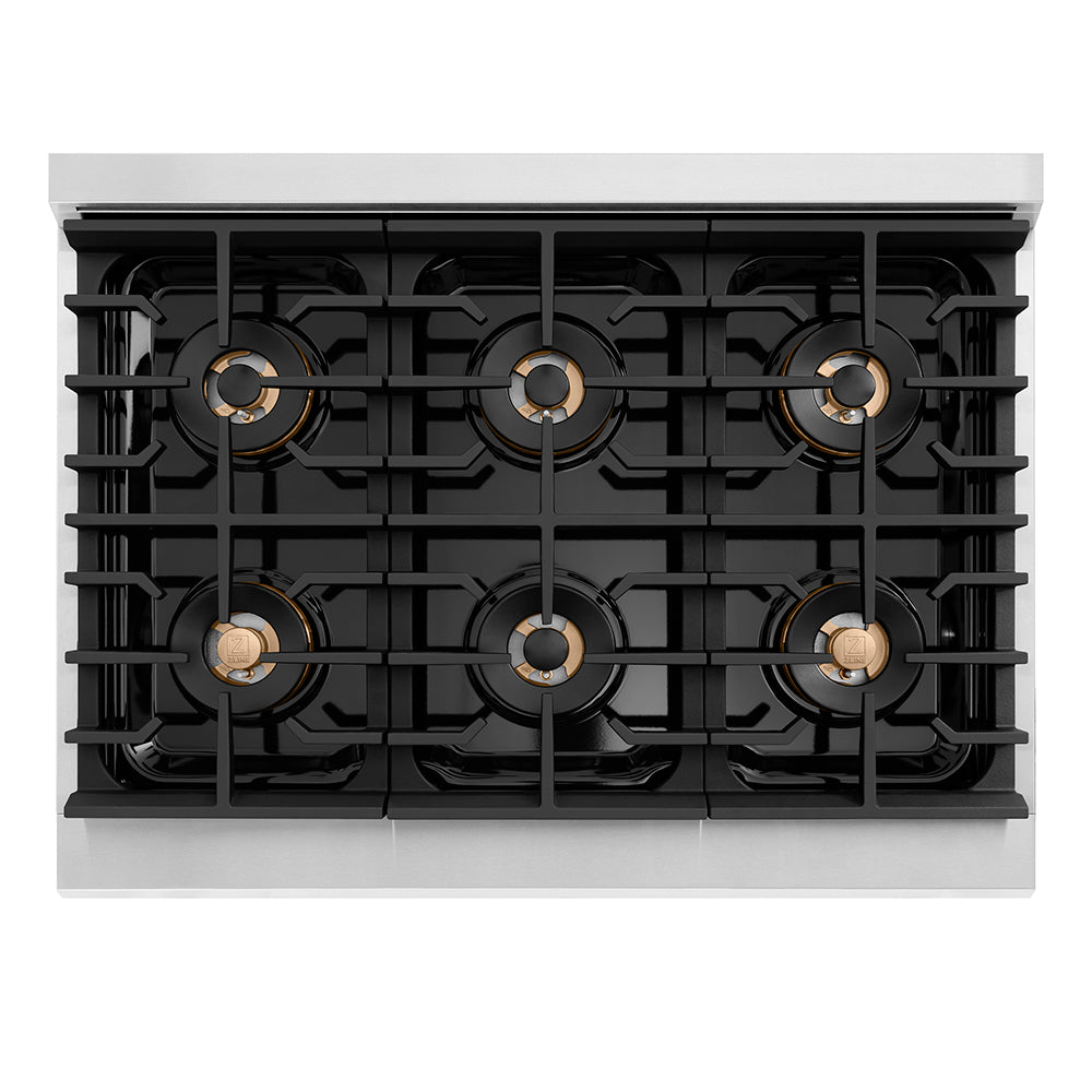 ZLINE 36" Paramount Gas Range with 6 Burner DuoPro™ Cooktop (PSGR36 ...