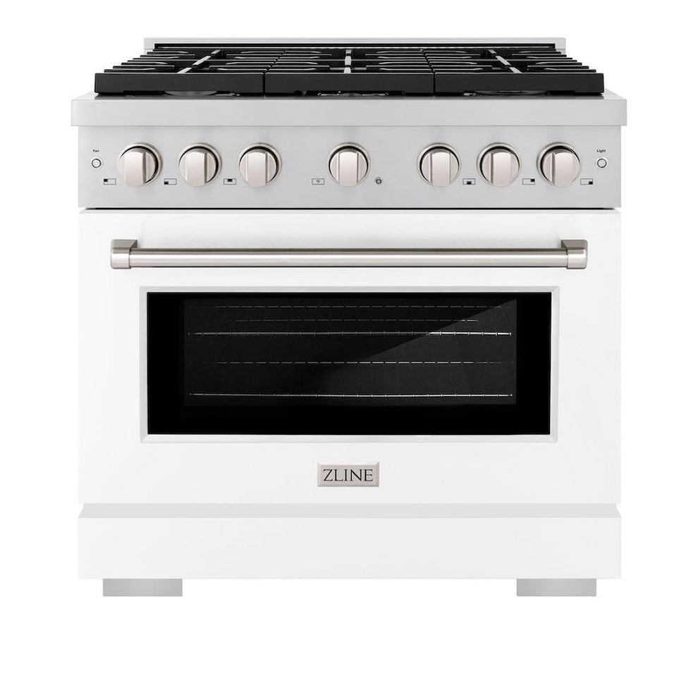 Paramount 36" Gas Range with White Matte Door (SGR-WM-36) | ZLINE ...