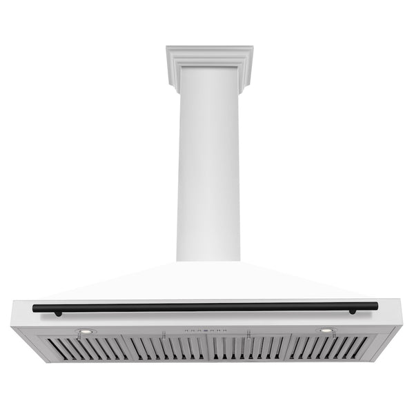 Autograph Edition 48" Range Hood with White Shell/Black Handle (KB4STZ ...