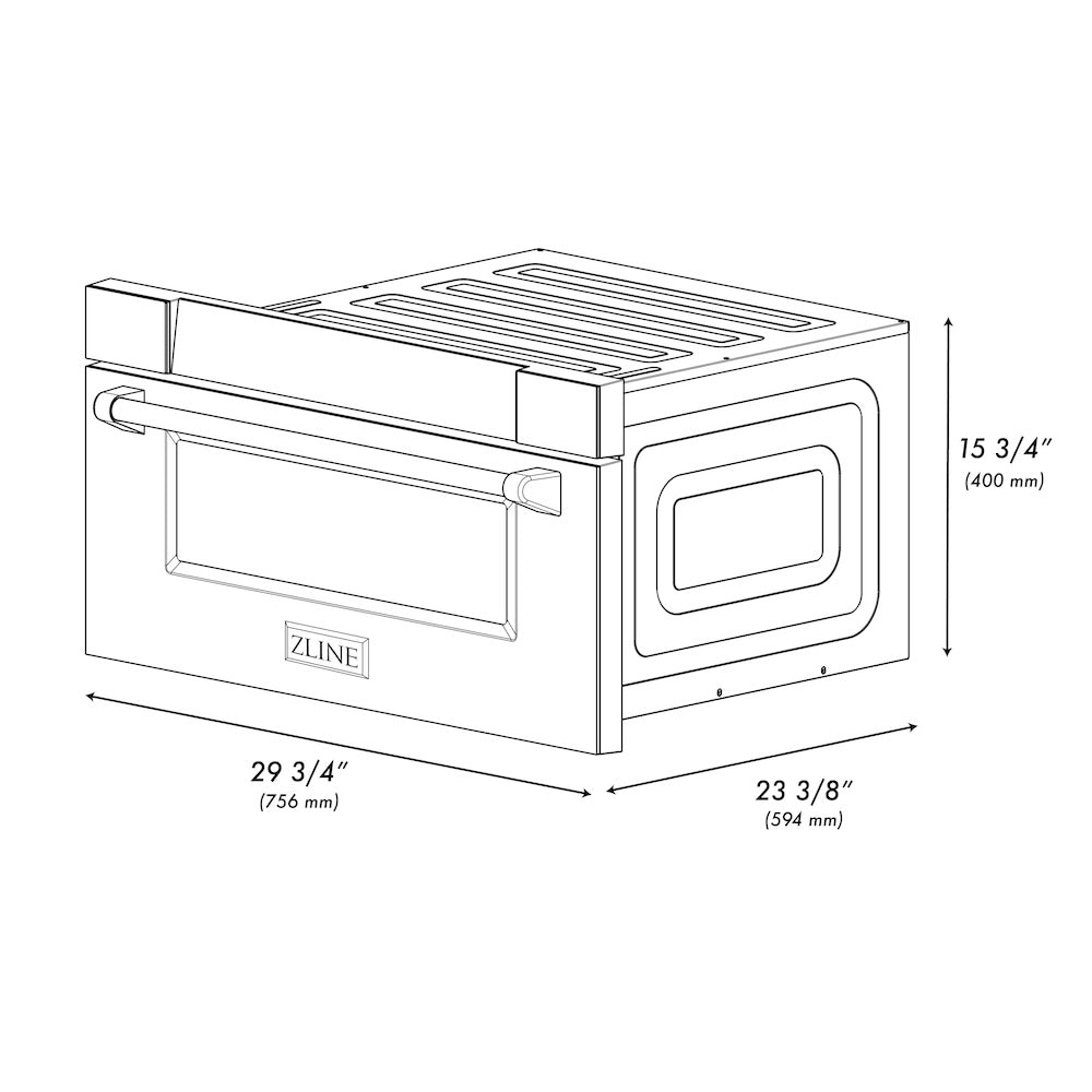 Autograph Edition 30" Microwave Drawer in Satin Stainless/Bronze Handle ...