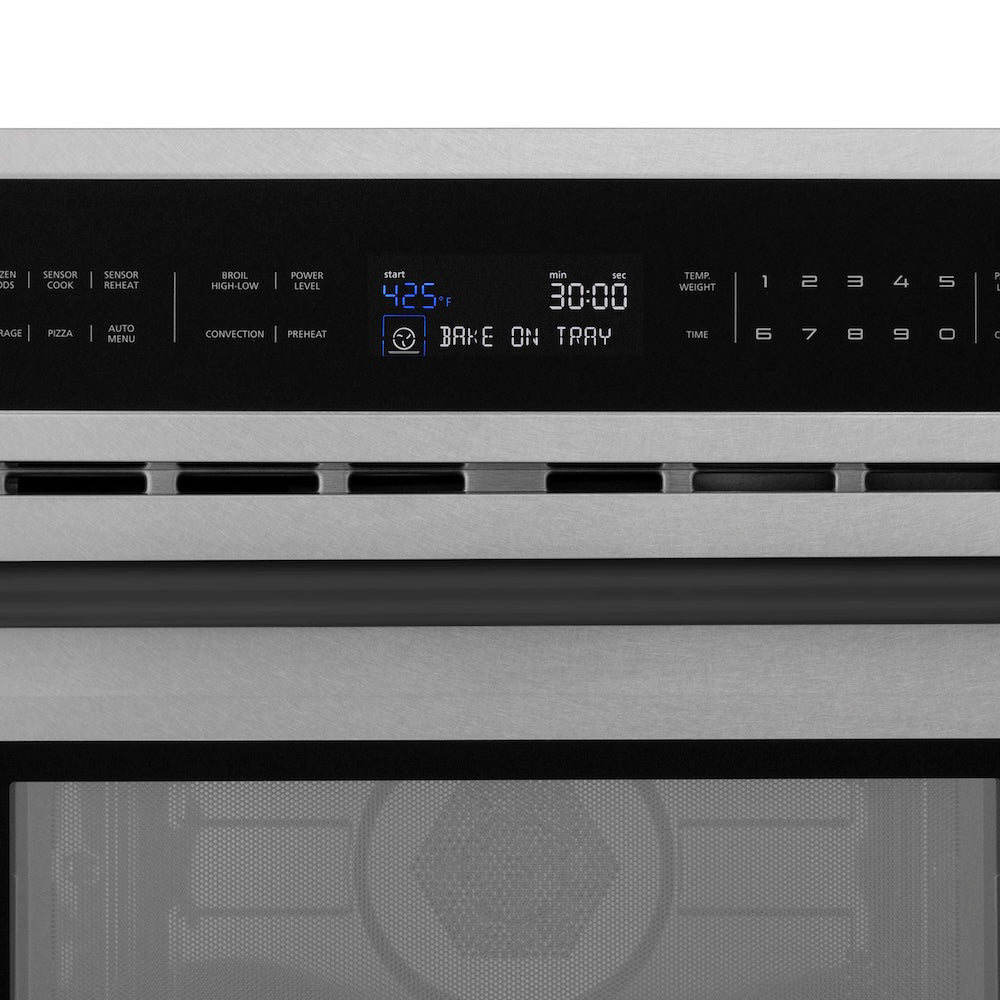 Autograph Edition 30" Satin Stainless Microwave Oven with Matte Black ...