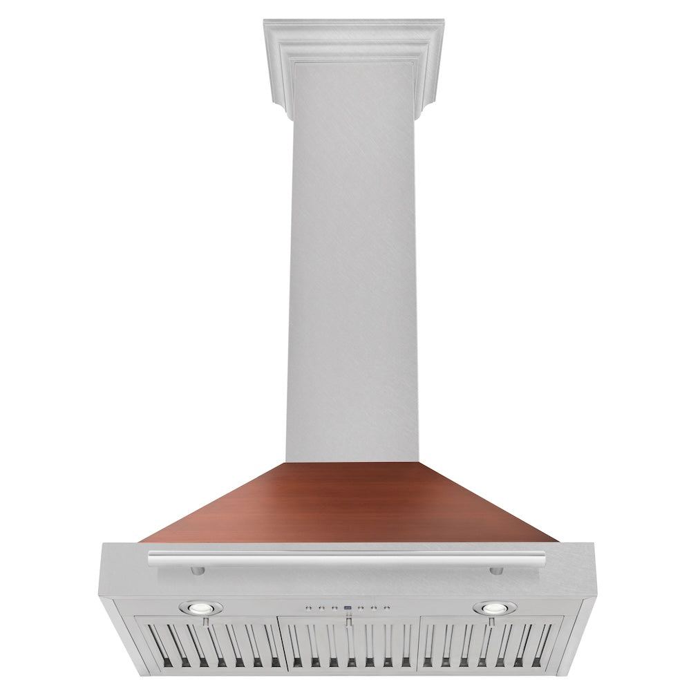 ZLINE 30" Satin Stainless Range Hood with Copper Shell (KB4SNX-C-30 ...