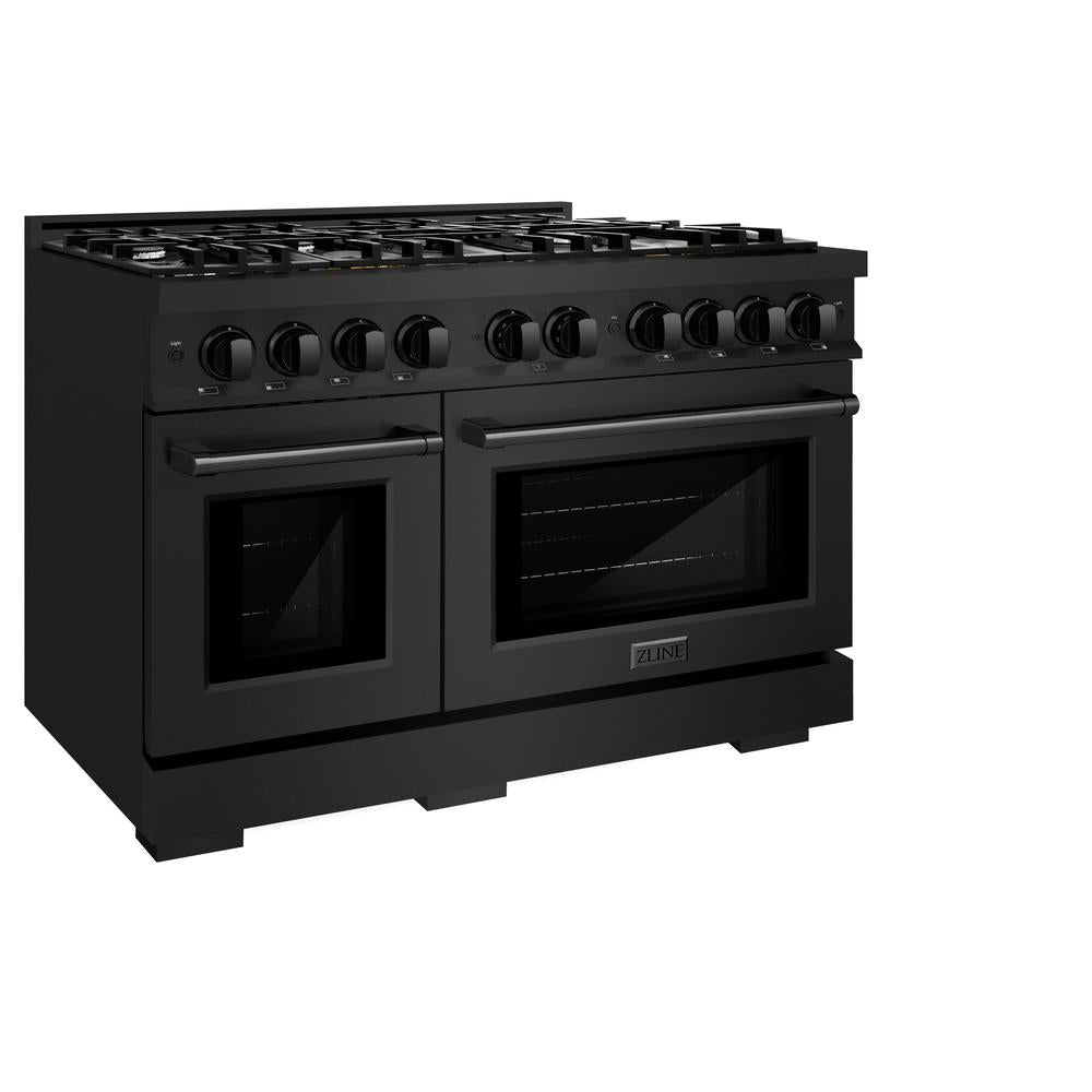 Select 48" Gas Range in Black Stainless Steel (HGRB-48) – ZLINE Kitchen ...