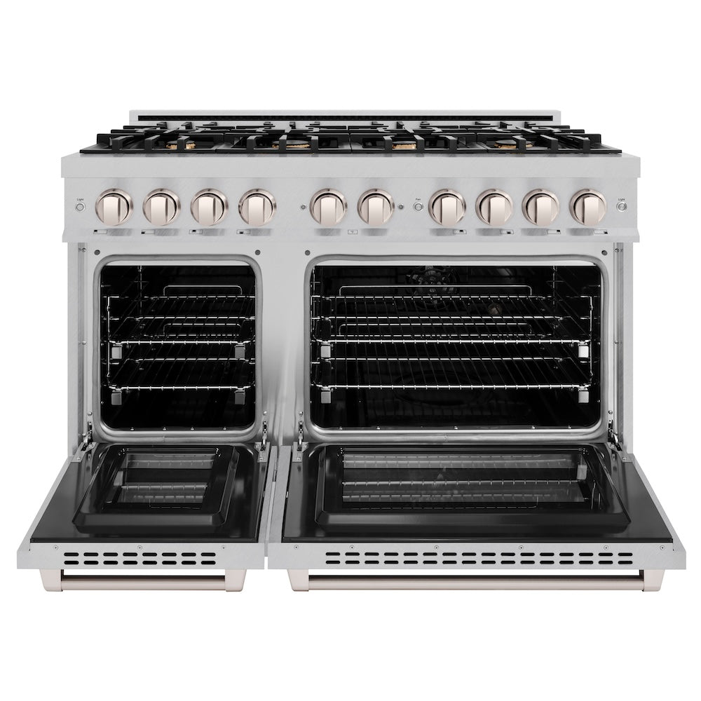 Select 48" Dual Fuel Range in Satin Stainless with Brass Burners (HDRS ...