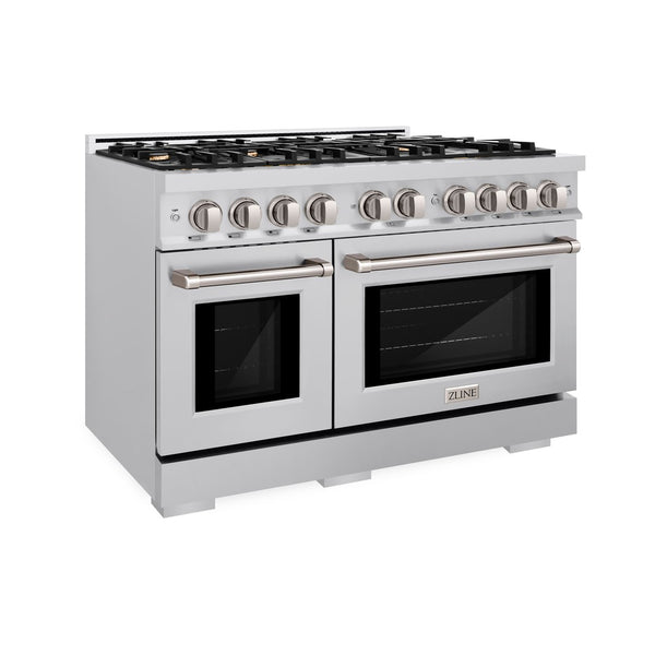 Select 48" Gas Range with Brass Burners (HGR-BR-48) – ZLINE Kitchen and ...
