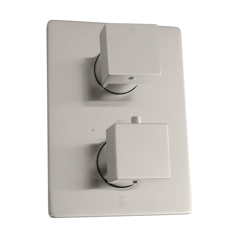 Crystal Bay Thermostatic Shower with Body Jets in Brushed Nickel (CBY ...