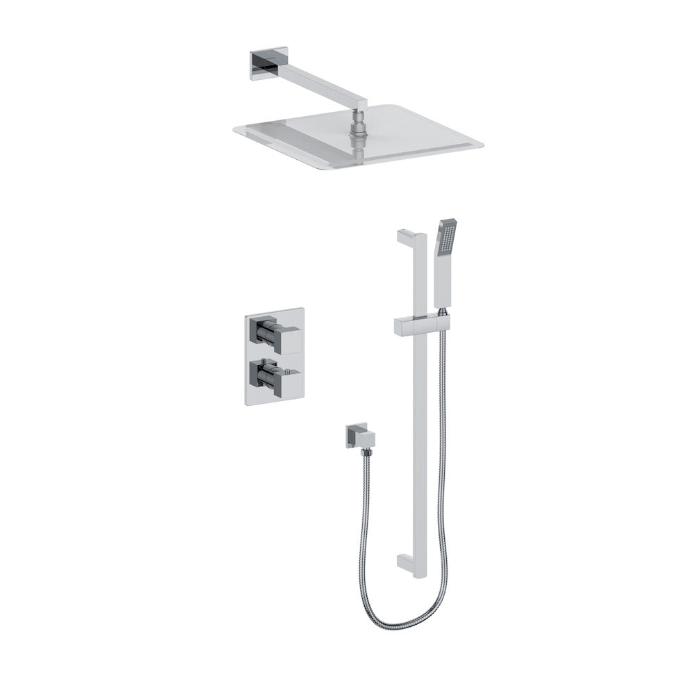 Crystal Bay Thermostatic Shower System in Chrome (CBY-SHS-T2-CH ...