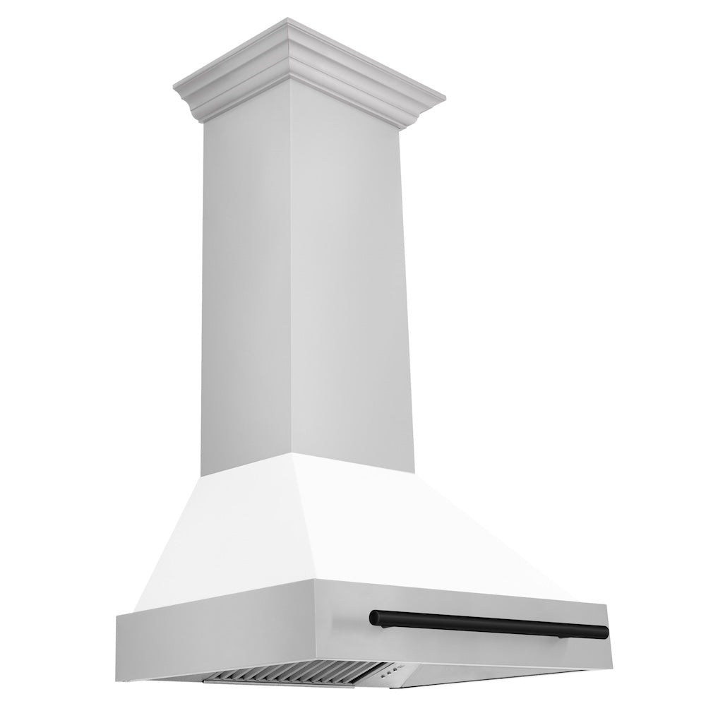 Autograph Edition 30" Range Hood with White Shell/Matte Black Handle ...