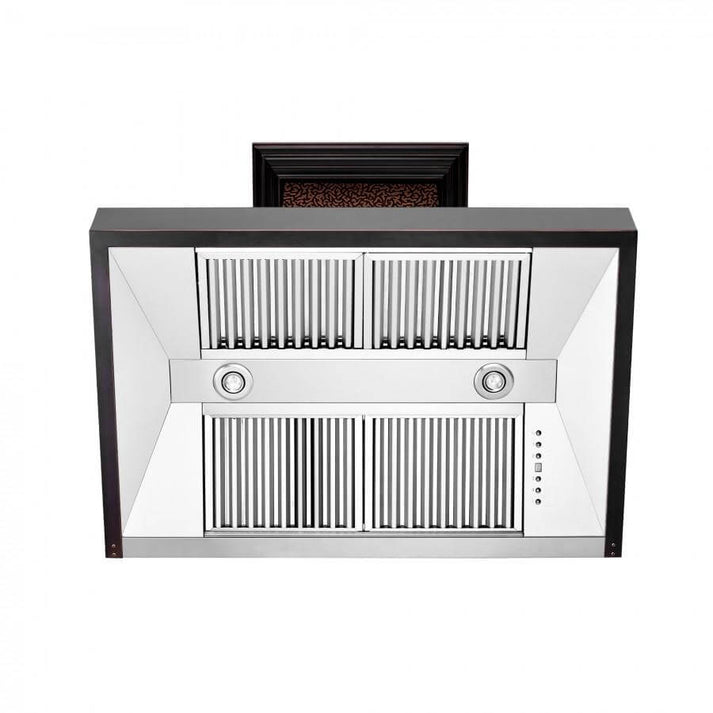 Designer 48" Range Hood in Hammered Copper and Bronze (655-HBXXX-48 ...
