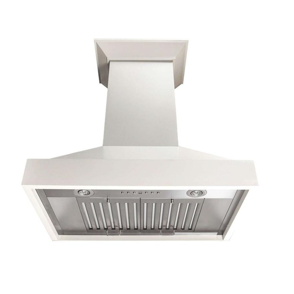 Wooden 36" Wall Mount Range Hood in Cottage White (KBTT-36) | ZLINE ...