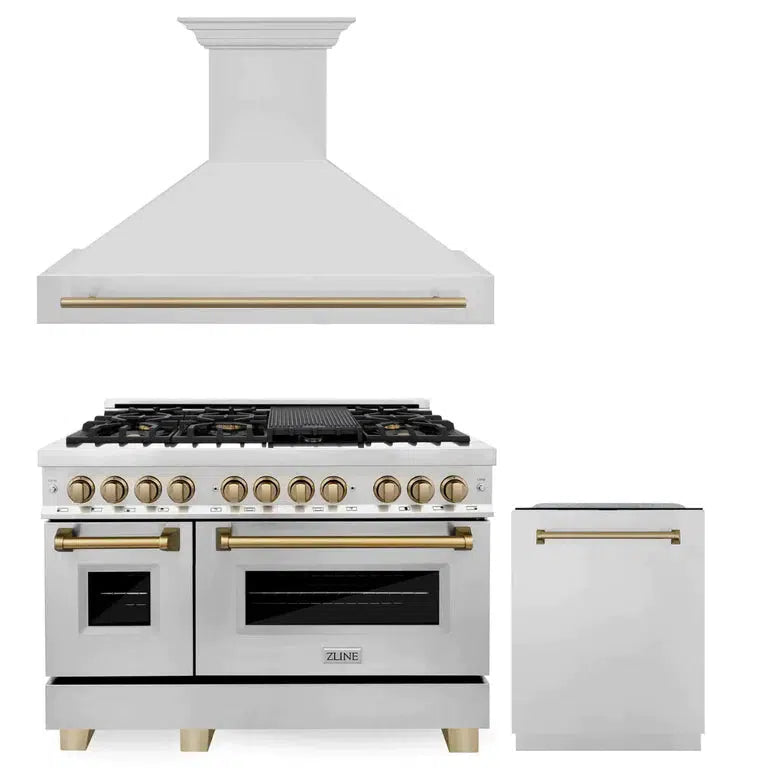 Autograph Edition 48" Appliance Bundle with Champagne Bronze Accents ...