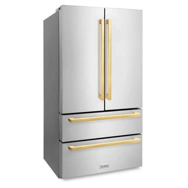 Autograph Edition 36" Counter-Depth Refrigerator with Gold Modern ...