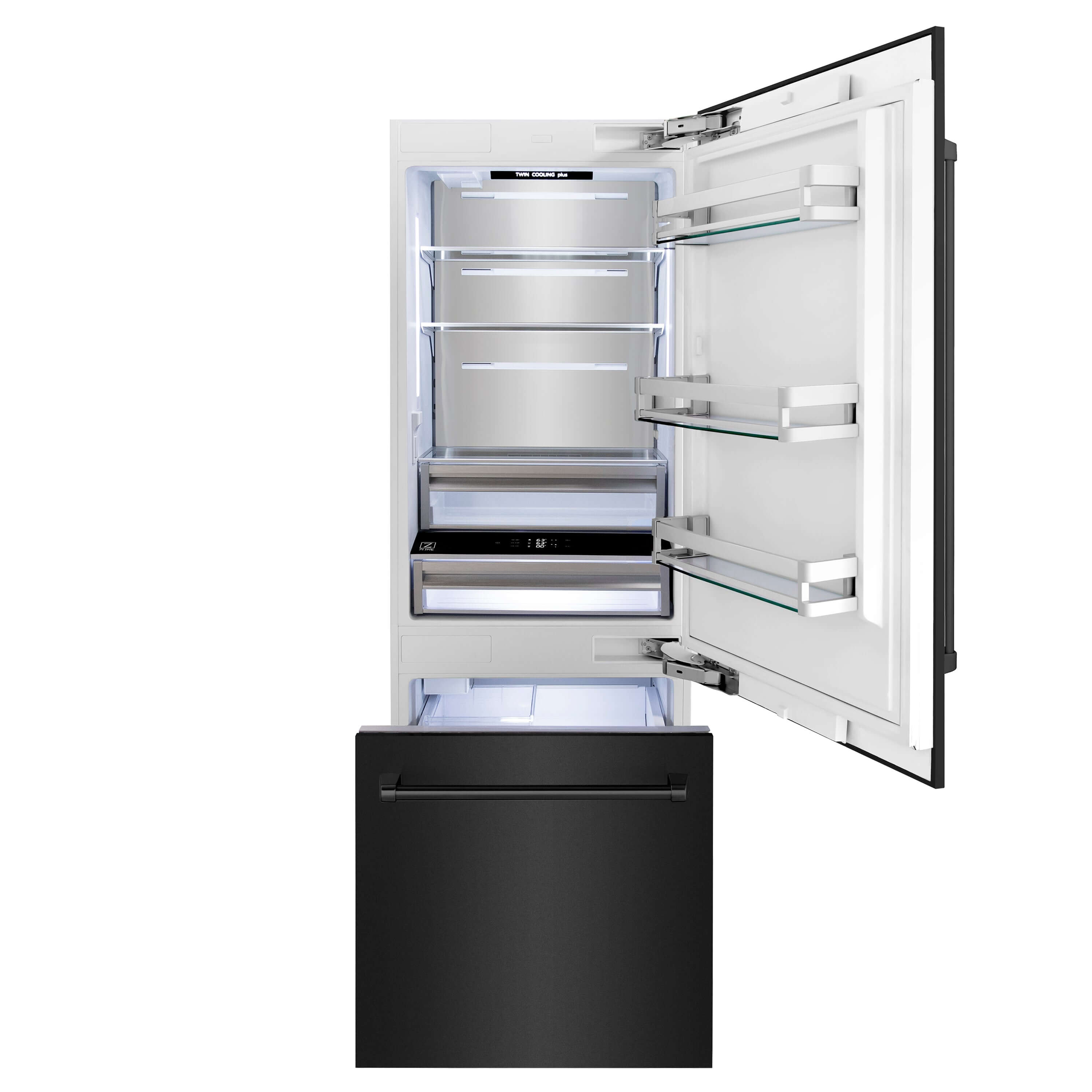 ZLINE 30" Built-in Black Stainless Steel Refrigerator (RBIV-BS-30 ...