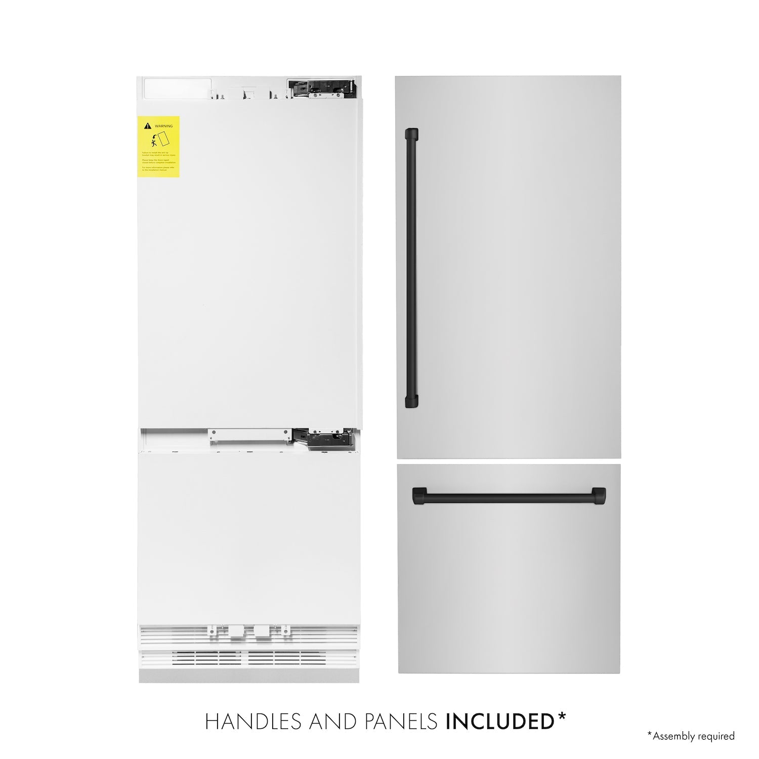 ZLINE Autograph Edition 30" Built-in Refrigerator with Matte Black ...