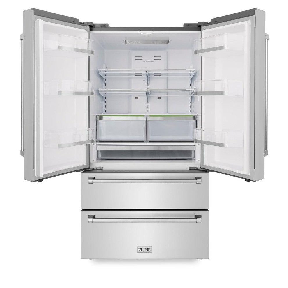 ZLINE 36" Counter-Depth French Door Refrigerator with Ice Maker (RFM-36 ...