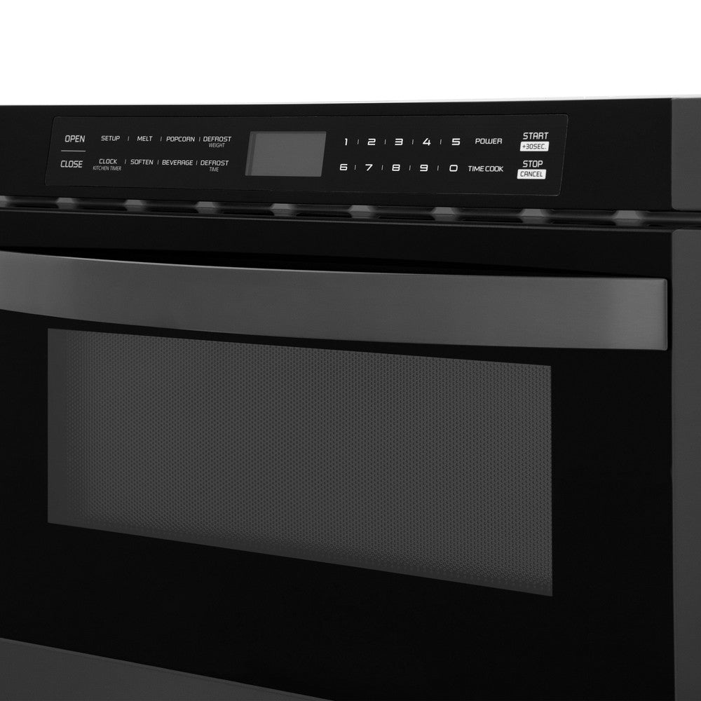 ZLINE 24" Black Stainless Built-in Microwave Drawer (MWD-1-BS) | ZLINE ...