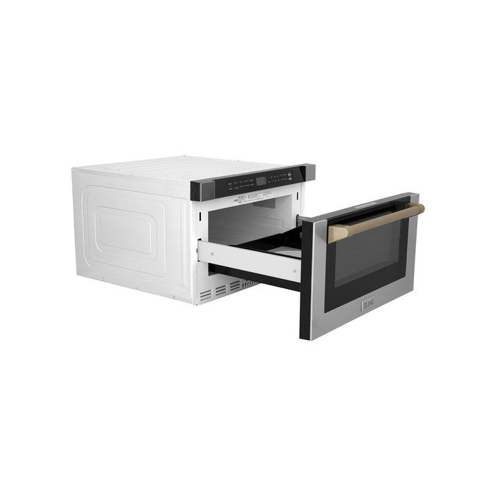 Autograph Edition 24" Built-in Microwave Drawer with Bronze Accents ...
