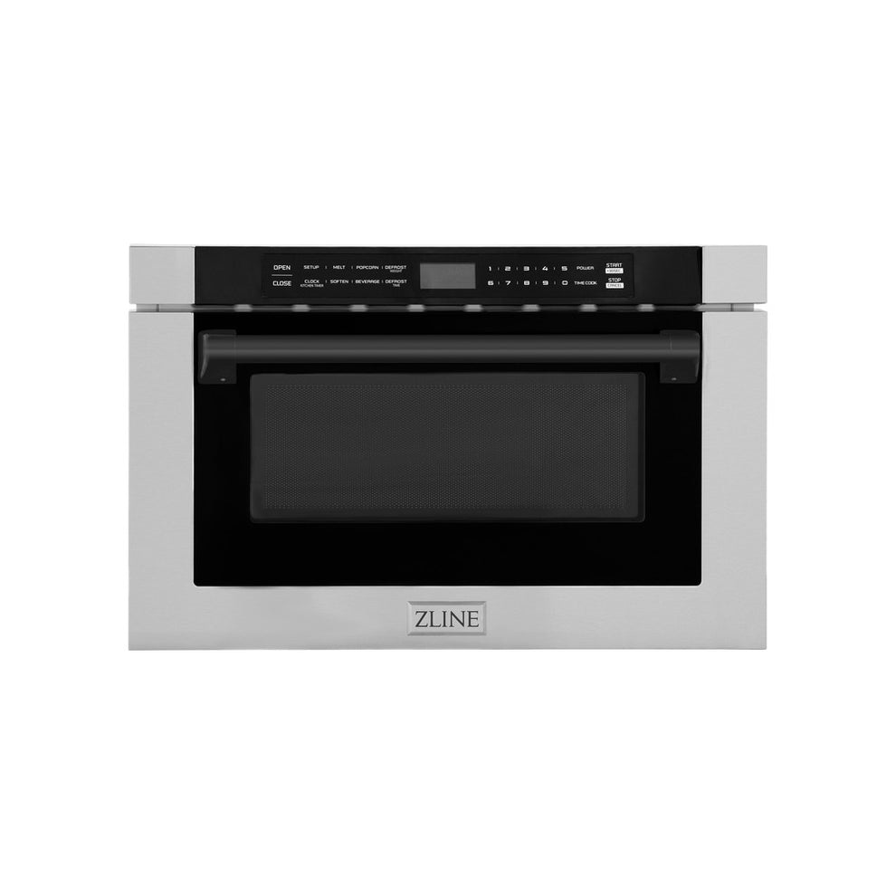 Autograph Edition 24" Built-in Microwave Drawer with Matte Black Handle ...