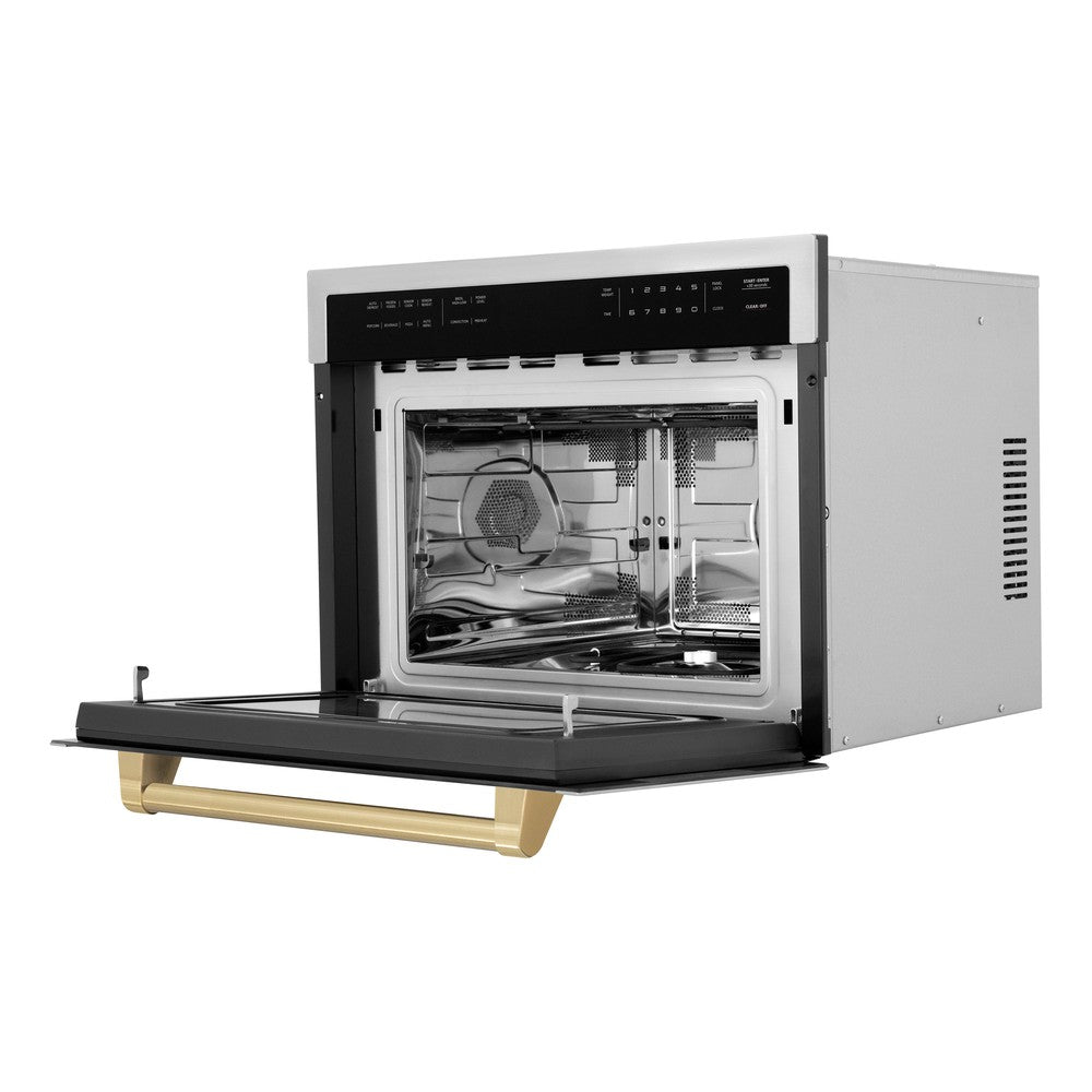 ZLINE Autograph Edition 24" Convection Microwave Oven with Bronze ...