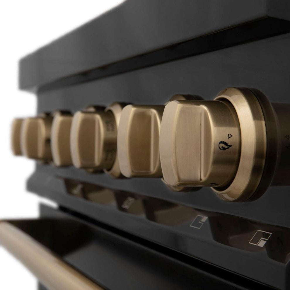 Autograph Edition 48" Appliance Package in Black Stainless/Bronze ...