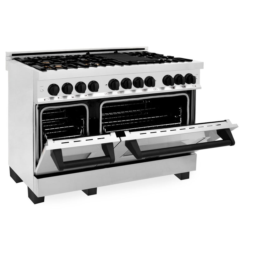 Autograph Edition 48" Legacy Dual Fuel Range with Matte Black Accents ...