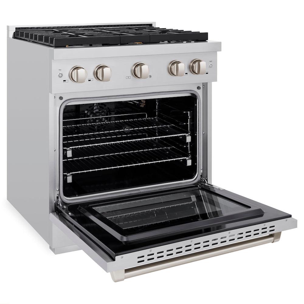 Paramount 30" Gas Range with 4 Brass Burners (SGR-BR-30) – ZLINE ...