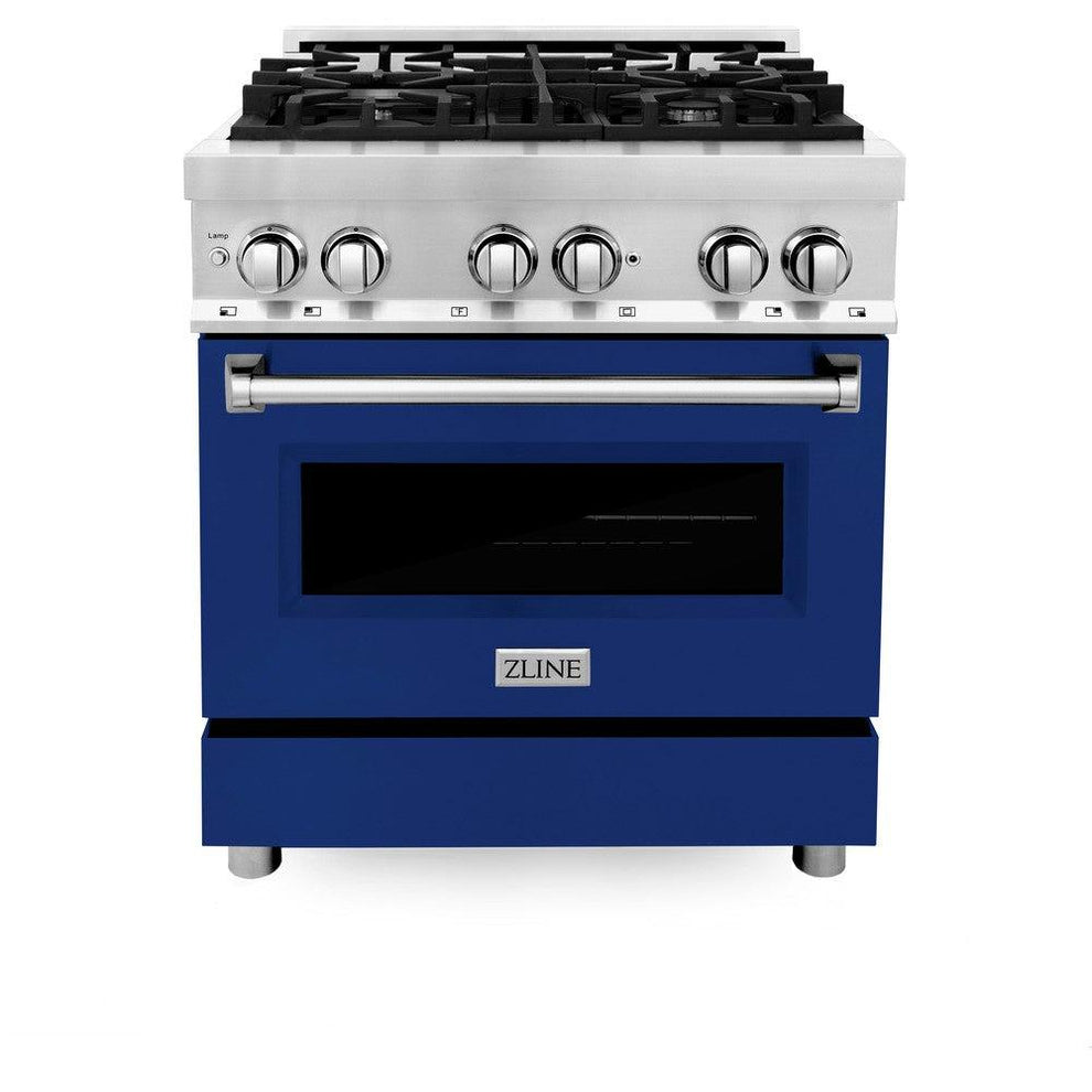 Legacy 30" Dual Fuel Range with Blue Gloss Door (RA-BG-30) | ZLINE ...