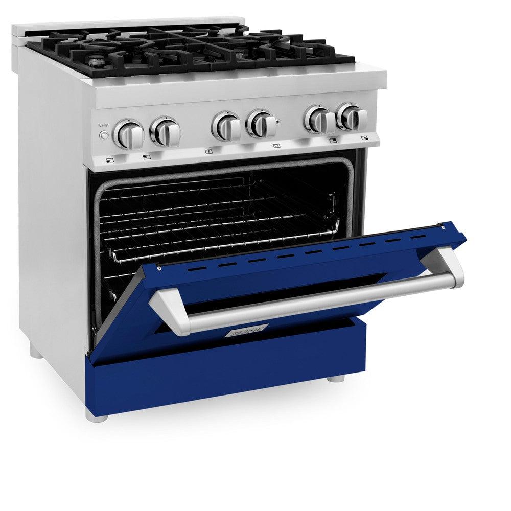 Legacy 30" Dual Fuel Range with Blue Gloss Door (RA-BG-30) | ZLINE ...