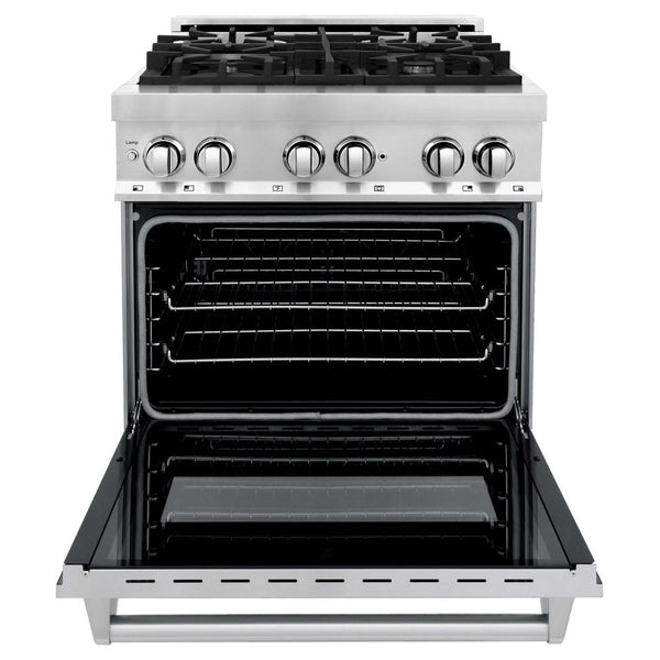 ZLINE 30" Dual Fuel Range, Over Range Microwave, Dishwasher Package ...