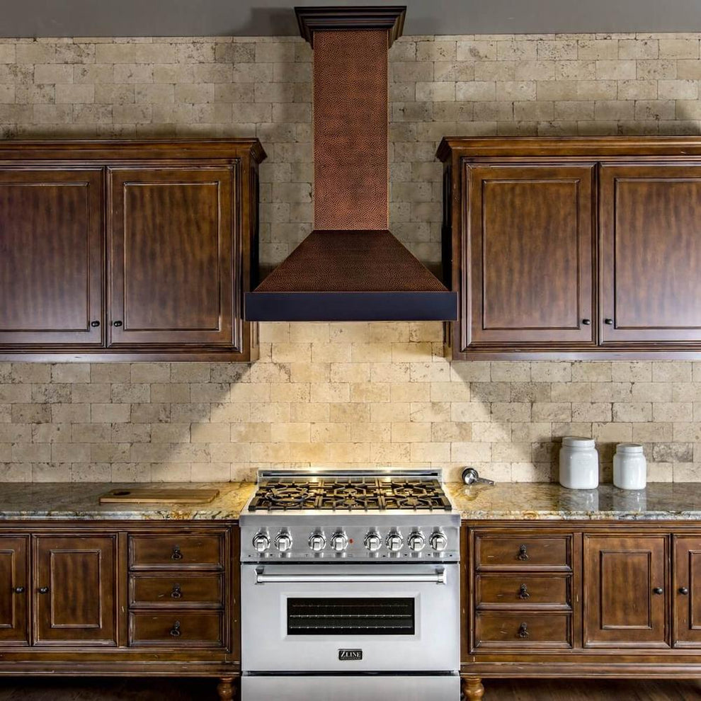 Hand-Hammered Copper Wall Mount Range Hood (655-HBXXX) – ZLINE Kitchen ...