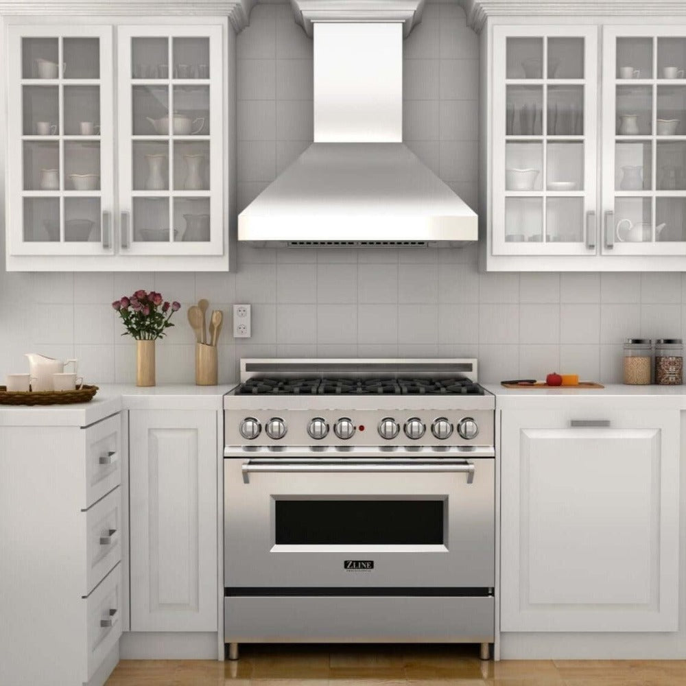 ZLINE Convertible Wall Mount Range Hood with Crown Molding (597CRN ...